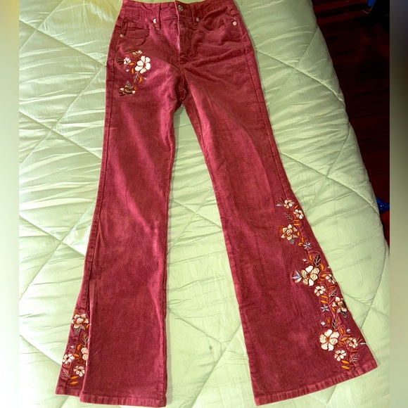 Forever 21 | Pants & Jumpsuits | Pink Floral Bell Bottoms | Poshmark
